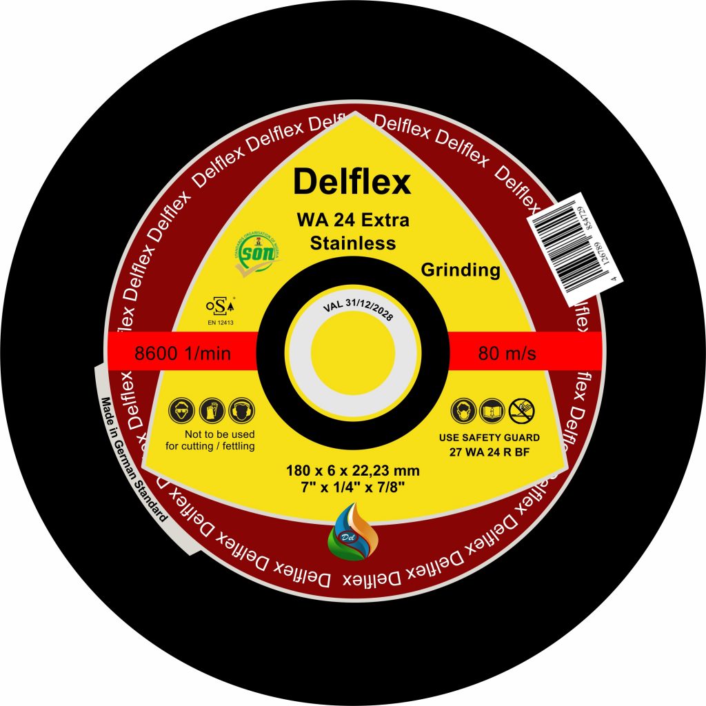 DELFLEX WA 24 EXTRA STAINLESS STEEL GRINDING DISC – 180MM (7”) – Semec